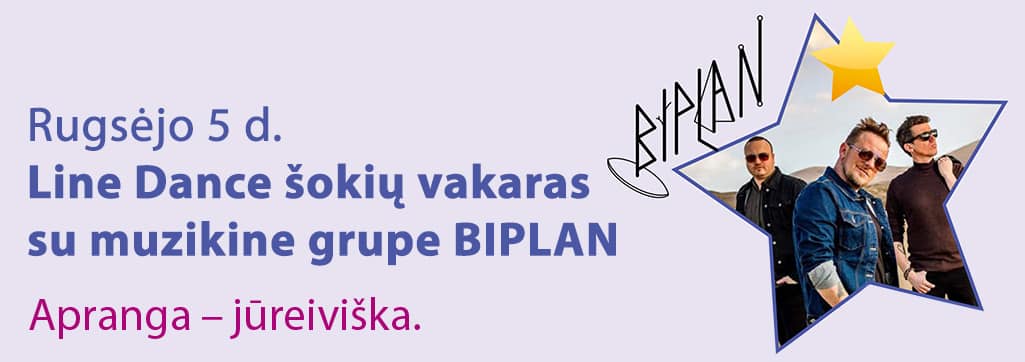 Šokių vakaras su muzikine grupe Biplan ATŠAUKIAMAS | Linedance LT